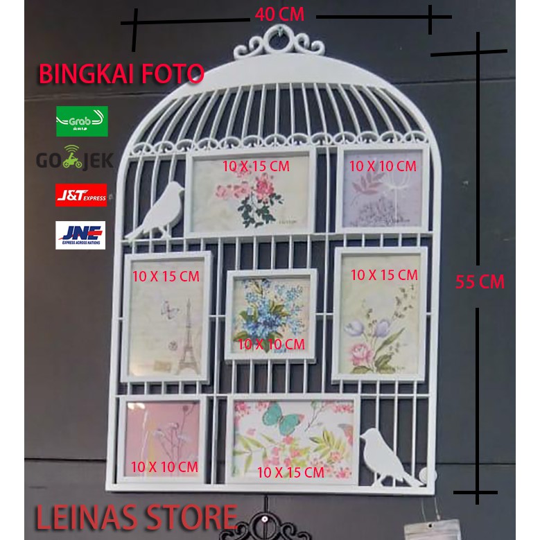 Jual bingkai photo sangkar burung / frame foto / bingkai foto frame set ...