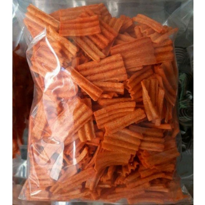 Jual Snack kiloan termurah Kripik kentang balado pedas 500 gram ...