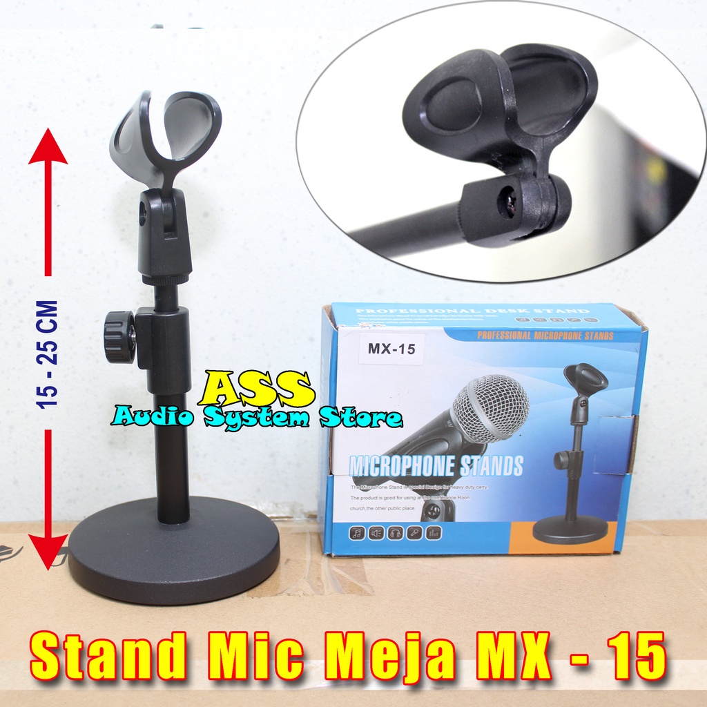 Jual Stand Mic Meja MX 15 MAXXIS / Tripod Microphone MX - 15 / Dudukan ...