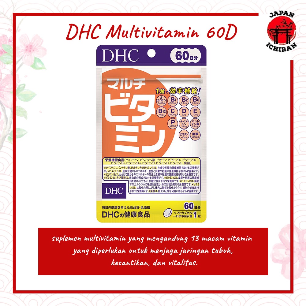 Jual DHC Multivitamin 60 Days Original Jepang (bestseller vitamin ...