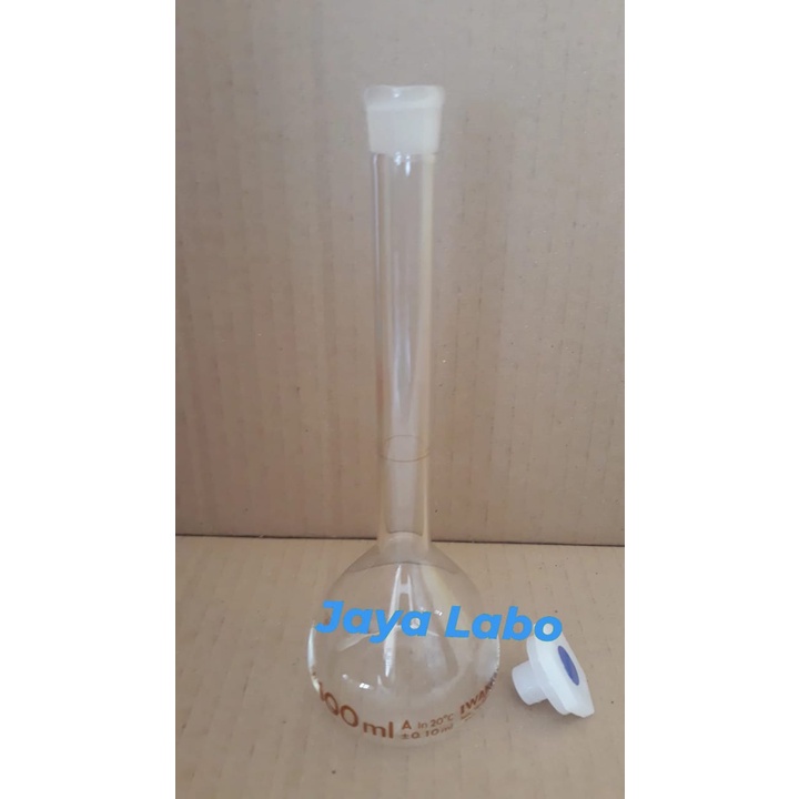 Jual IWAKI LABU UKUR Vol. 100 ml PP Stopper / Volumetric Flask | Shopee Indonesia