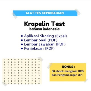 Jual Paket Alat Psikotes dan Aplikasi Skoring Kraeplin untuk Speed Test ...