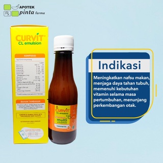 Jual Curvit CL Emulsion Sirup 175 Ml /60 Ml Indonesia|Shopee Indonesia