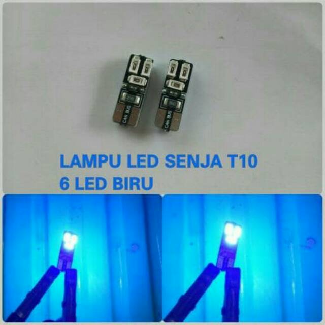 Jual Lampu Senja LED T10 ( 6 Titik ) BIRU | Shopee Indonesia