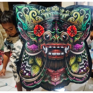 Jual layangan celepuk barong bali motif warna lipat/knock downt rangka ...