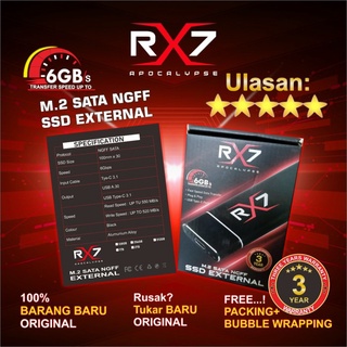 Jual SSD M2 SATA EXTERNAL 512GB RX7 / PORTABLE / ENCLOSURE M2 SATA + M2 ...