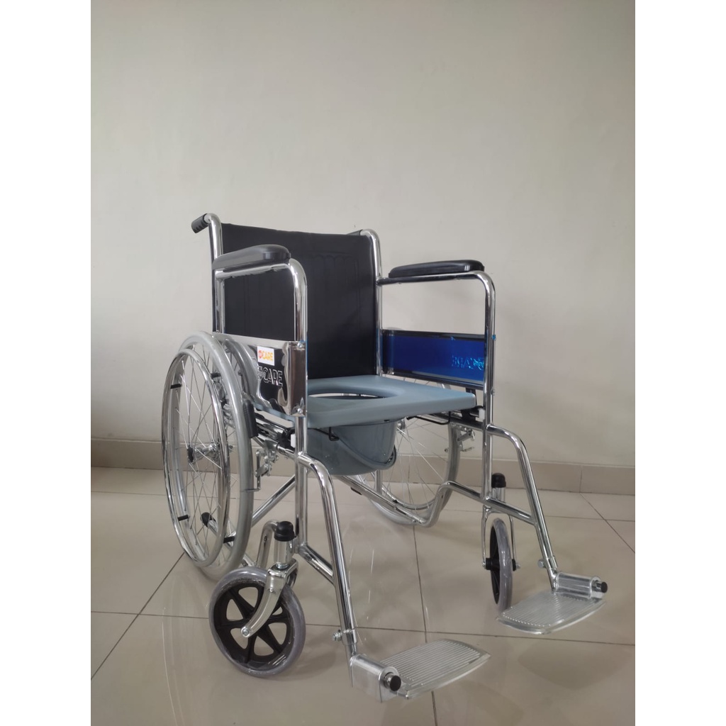 Jual Kursi Roda Manual + Commode 2 in 1 Chrona Care Wheelchair KJT 702A ...