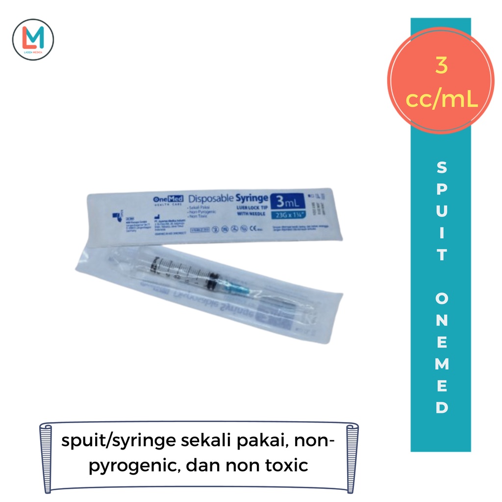 Jual Spuit/Syringe Disposable OneMed 3 cc | Harga per pcs | Shopee ...