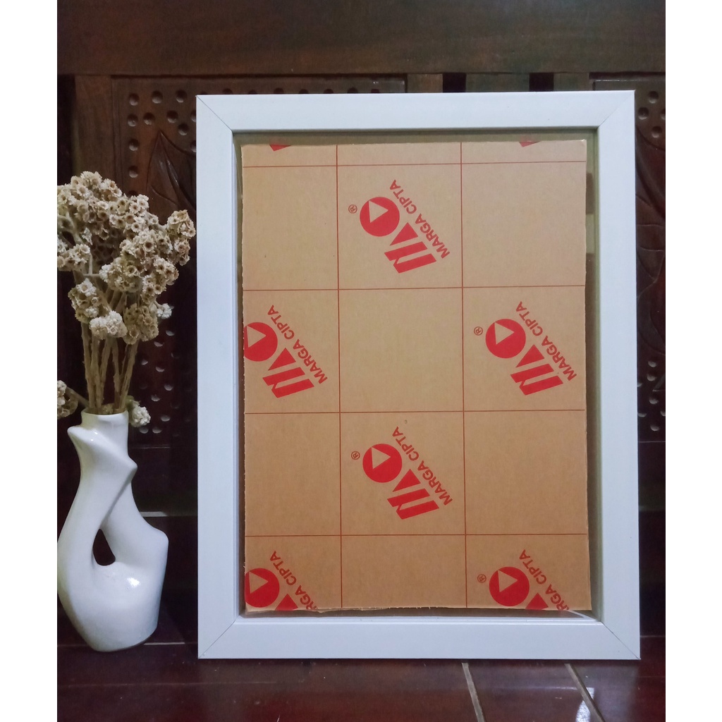 Jual Frame foto/Pigura 3D Putih ukuran 40x40cm + Kaca akrilik | Shopee ...