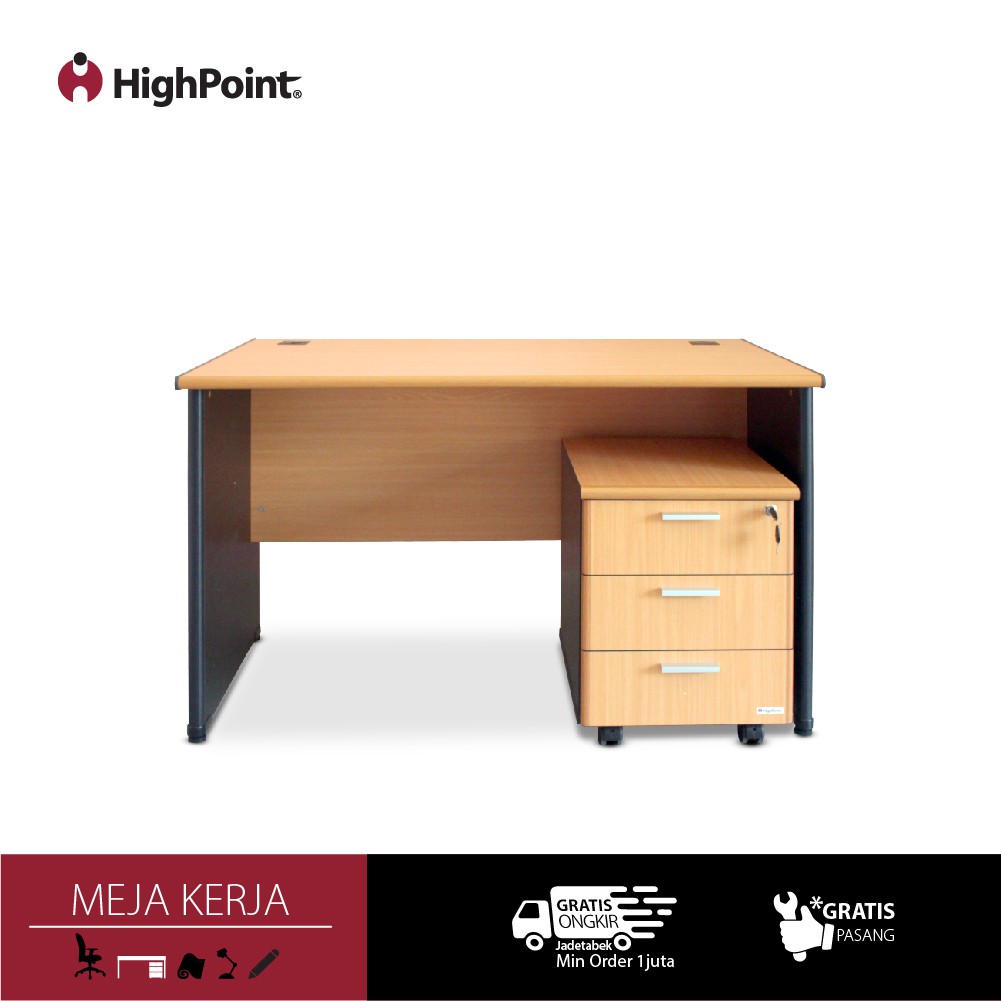 Jual Highpoint NEW ONE Meja Kantor / Meja Kerja SET Indonesia|Shopee ...