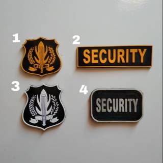 Jual Patch rubber security / lambang security / tempelan karet velcro ...