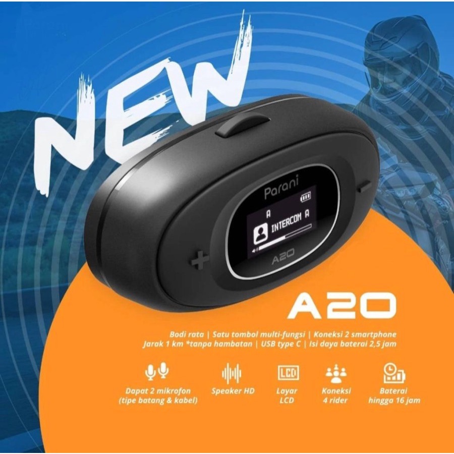 Jual Parani A20 intercom Bluetooth Indonesia|Shopee Indonesia
