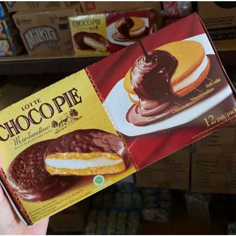 Jual Lotte Choco Pie Richeese Marshmallow Isi 12 | Shopee Indonesia
