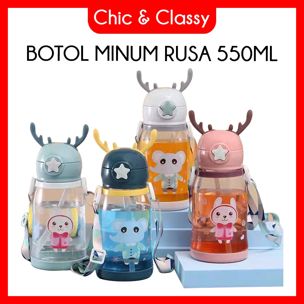 Jual BOTOL RUSA || Botol Minum Anak 700 ML Tali Panjang BPA Free Anti Tumpah || Tempat Minum ...