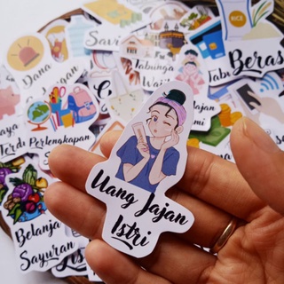 Jual Stiker Dompet Keuangan/Stiker Budgeting/Stiker Dompet Disiplin ...