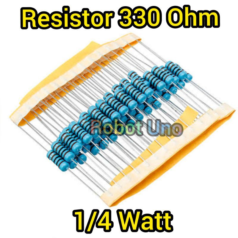 Jual Resistor 330 Ohm 1/4 Watt x10Pcs | Shopee Indonesia