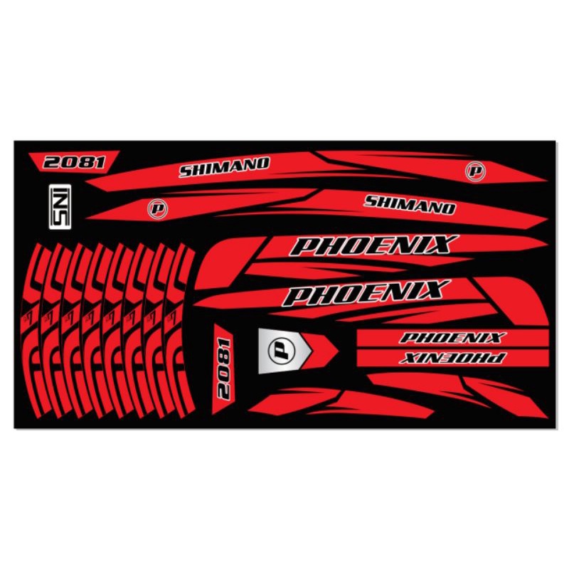 Jual stiker sepeda lipat Phoenix decal mengkilap Indonesia|Shopee Indonesia