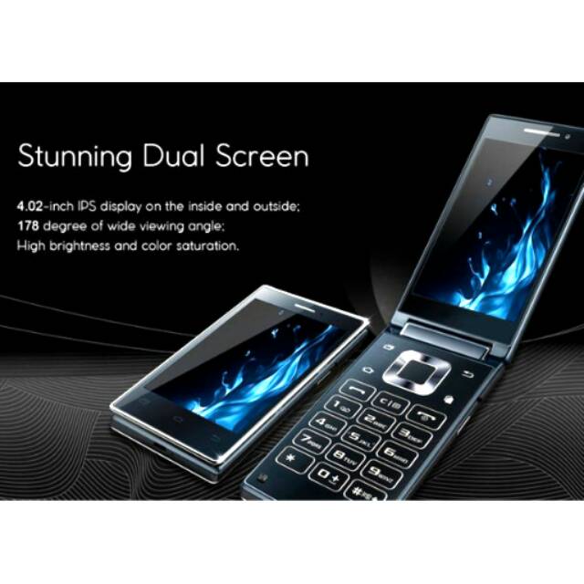 Jual Smartphone Android Lipat (Flip) (Dual Layar, Touchscreen, Selfie ...