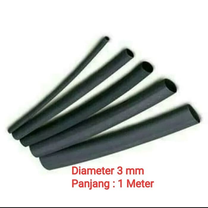 Jual ISOLASI BAKAR ( HEATSHRINK) SELANG BAKAR 3mm X 1 Meter | Shopee ...