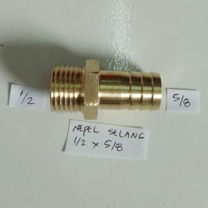 Jual Nepel Selang Drat Luar 1/2"x5/8" / Sambungan Kuningan 1/2" x 5/8" | Shopee Indonesia