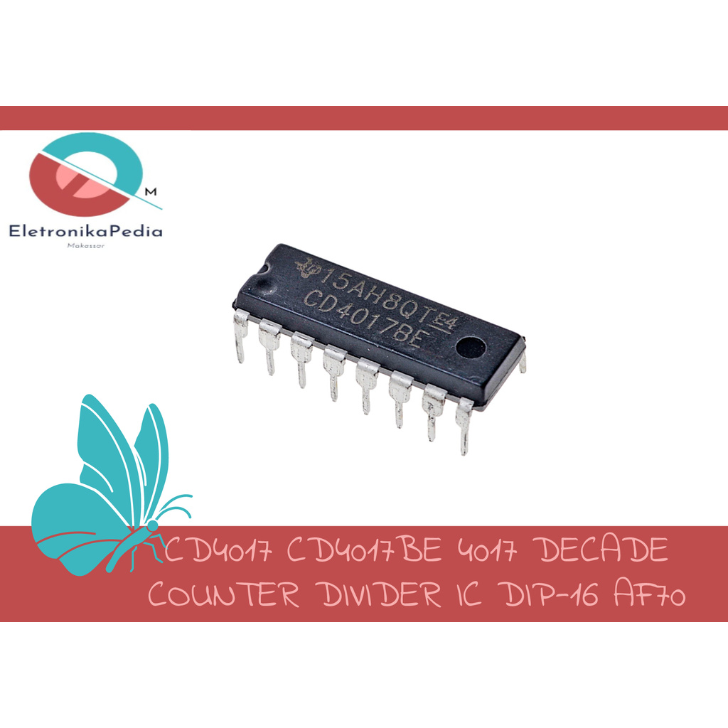 Jual CD4017 CD4017BE 4017 DECADE COUNTER DIVIDER IC DIP-16 AF70 ...