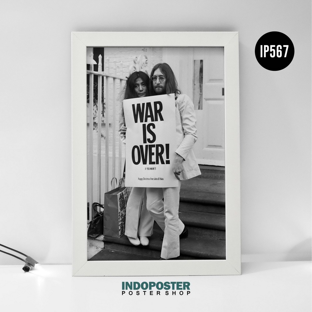 Jual Poster Musik John Lennon Yoko Ono War Is Over A2 60X40cm | Shopee ...