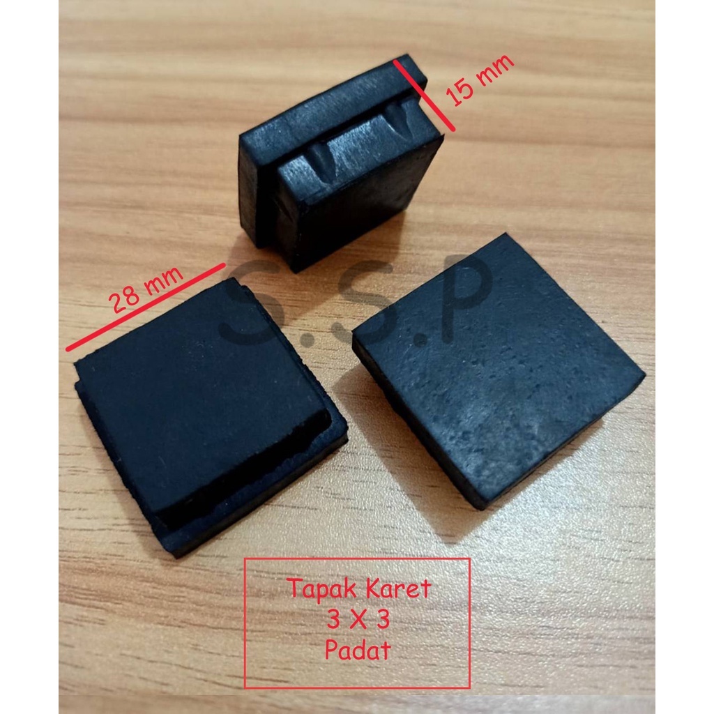 Jual Tapak Karet Holo / Karet Kaki Meja & Kursi ukuran 30 x 30 / 3 x 3 ...