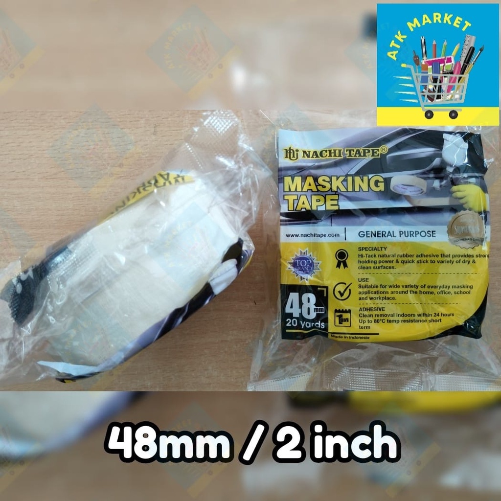 Jual Mask Tape/ Masking Tape/ Isolasi Kertas/ Lakban Kertas NACHI 48 mm ...