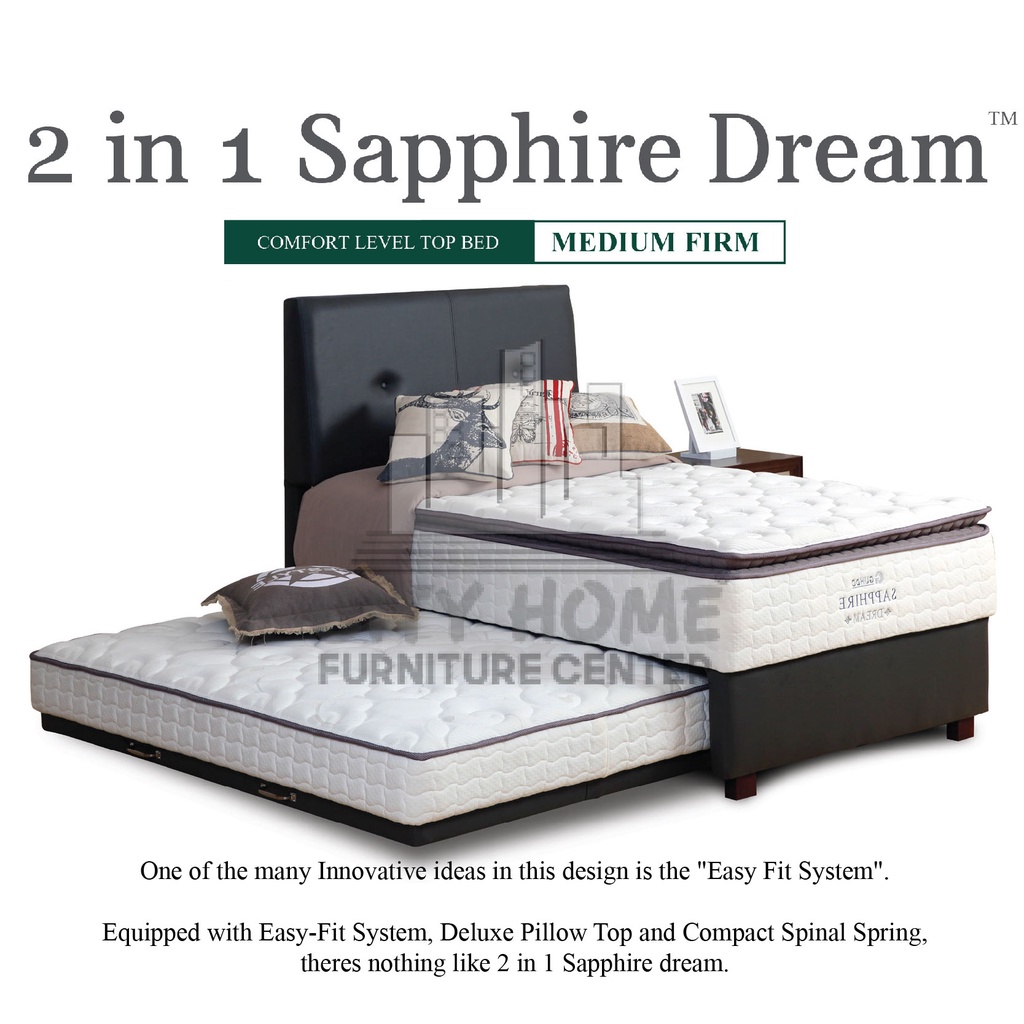 Jual SET Spring Bed 2 in 1 Sapphire Dream Guhdo + BRAVO - FREE Bantal | City Home Cikarang ...