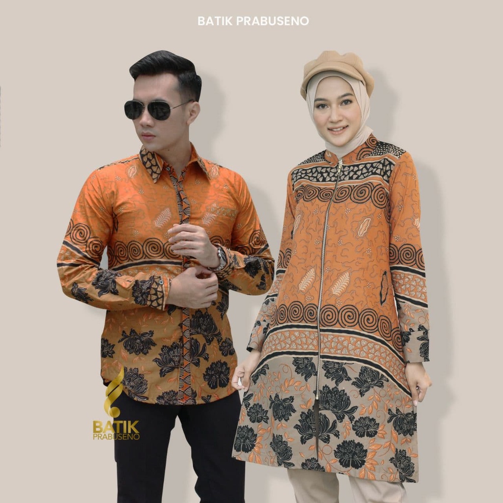 Jual Wanda Oren Batik couple modern Murah Batik Wanita Batik Pria ...