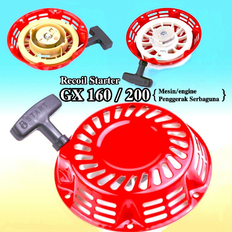 Jual Recoil starter engine pengerak Gx160-200 / kap engkol tarikan selahan stater mesin diesel ...