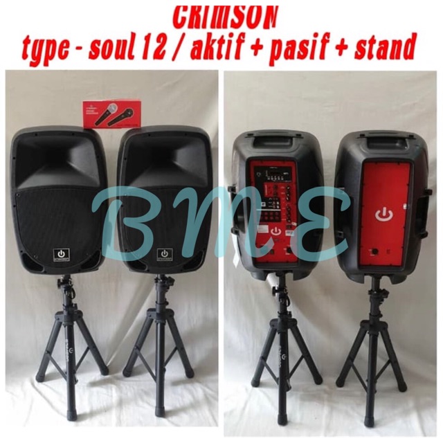 Jual SPEAKER AKTIF CRIMSON 12IN ACTIVE 2BH SPEAKER + STAND SPEAKER ...