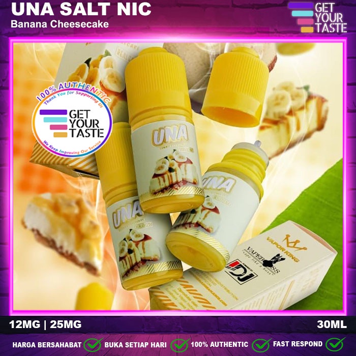 Jual Liquid UNA Saltnic 30ML Banana Cheesecake by IDJ x Vape Boss ...