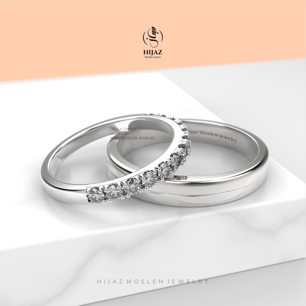 Jual Cincin Nikah Couple Platidium Palladium Hijaz Moslem Jewelry ...