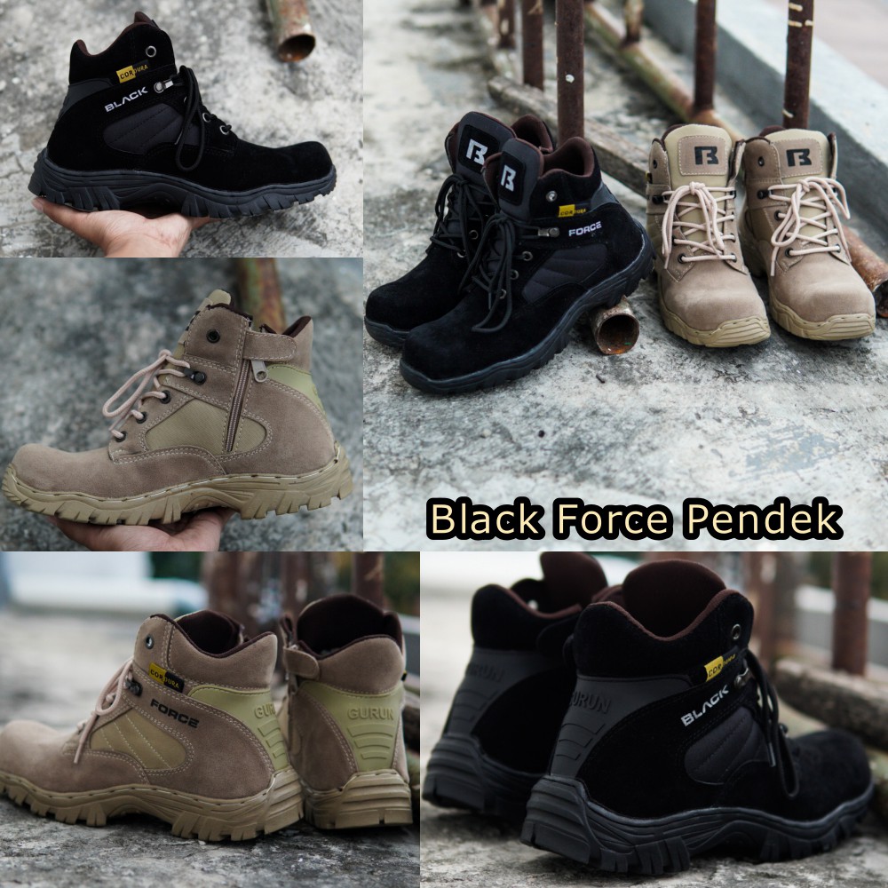 Jual Sepatu BOOTS DELTA TACTICAL BLASK FORCE SAFETY BOOTS gunung Pendek ...