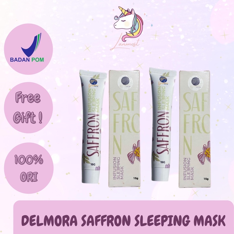 Jual DELMORA SKIN SAFFRON SLEEPING MASK 15 GR | Shopee Indonesia