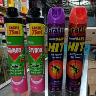 Jual Obat Nyamuk Spray BAYGON/ HIT 600ml VARIAN RANDOM | Shopee Indonesia