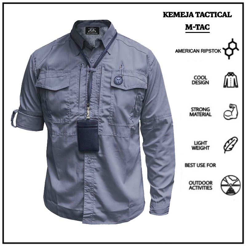Jual Kemeja PDL Lapangan Lengan Panjang M-tac Original Abu Grey ...