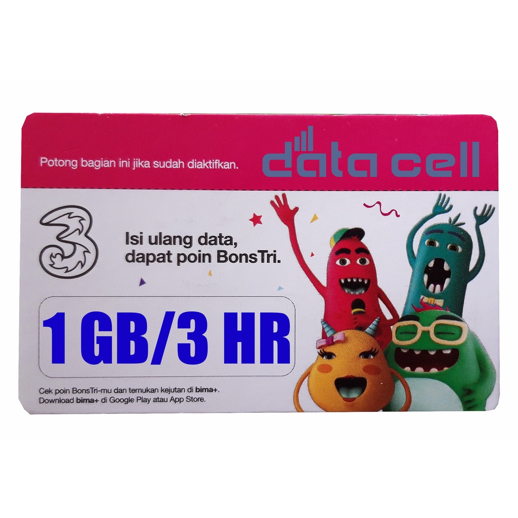 Jual VOUCHER TRI 1 GB 3 HARI | Shopee Indonesia