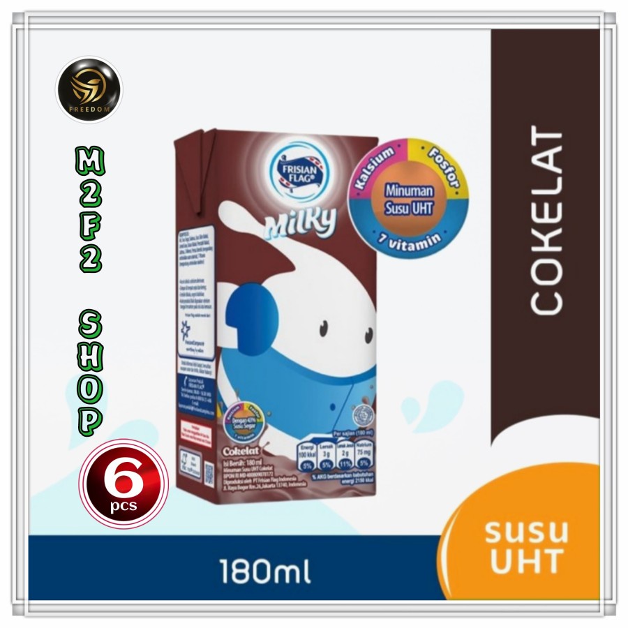 Jual Frisian Flag Susu Bendera Cair Milky Zuzhu Kotak UHT Rasa cokelat | chocolate - 180 ml ...
