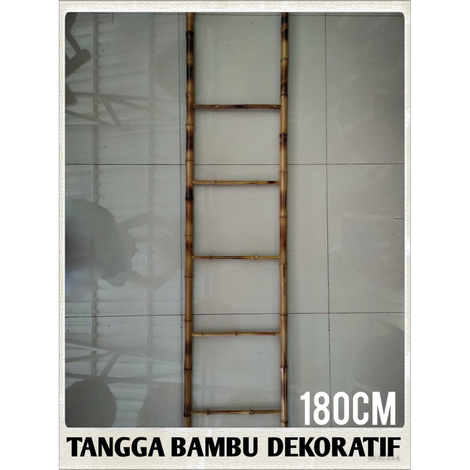 Jual PROMO TANGGA BAMBU CENDANI TINGGI 180CM DEKORATIF BAMBOO LADDER ...