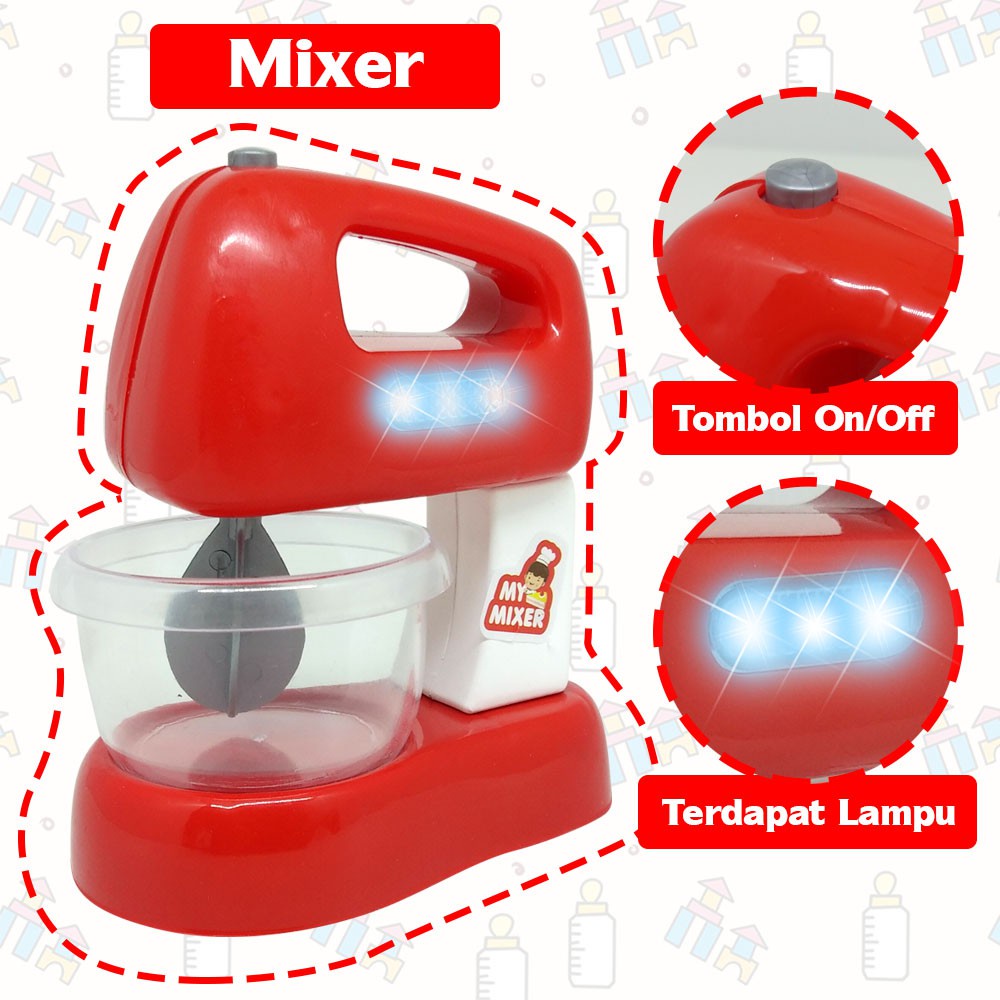 Jual MAINAN MIXER ANAK BISA NYALA DAN ADA LAMPU/ MAINAN MASAK MASAKAN MIXER | Shopee Indonesia