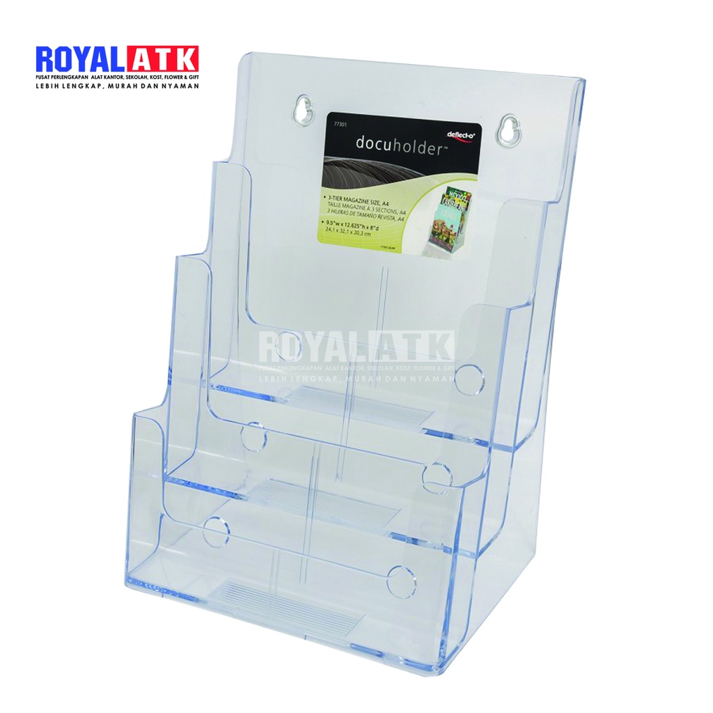 Jual Rak Brosur Deflecto 3-Tier Multi Pocket LS A4 77301 Rak Acrilic ...