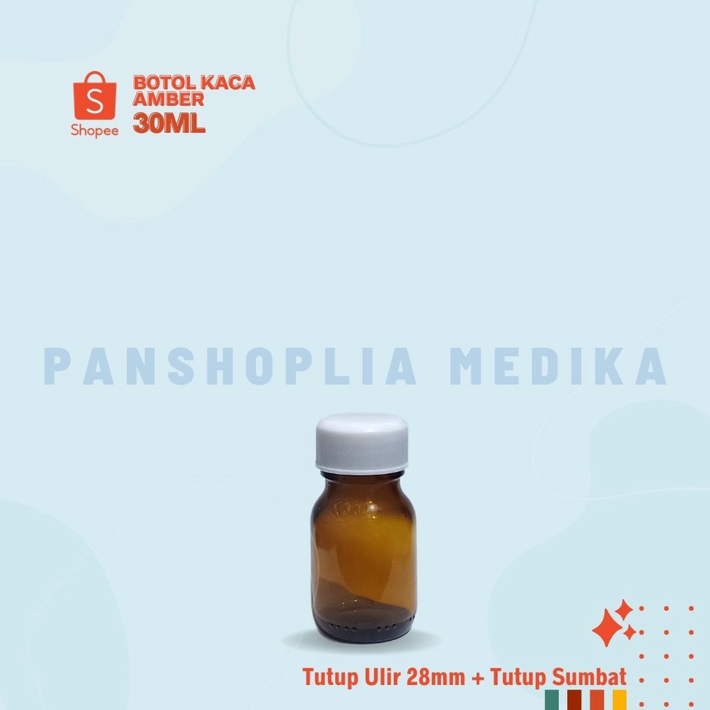Jual Botol Kaca 30ml / Botol Kaca Coklat 30 ml / Botol Amber 30ml | Shopee Indonesia