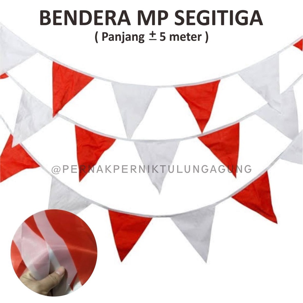 Jual Bendera Segitiga Merah Putih - Hiasan Dekorasi Agustusan 17 Agustus untuk rumah, pesta ...