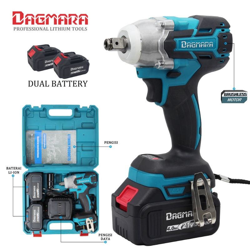 Jual Mesin Bor Impact 2 Batrei Set Box | Shopee Indonesia