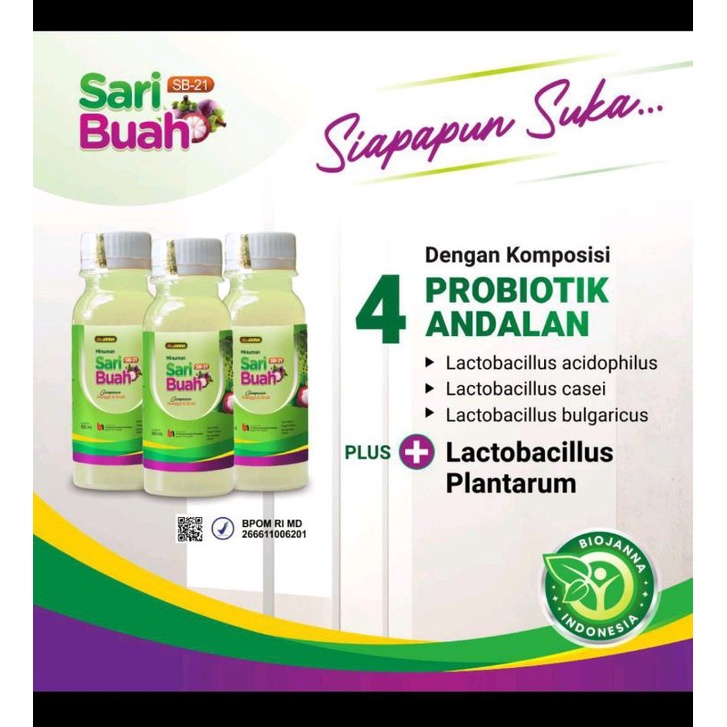 Jual Sari Buah Probiotik SB-21 (Paket Hemat 3 Botol) Indonesia|Shopee ...