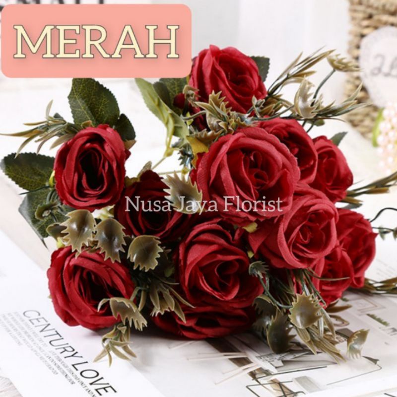 Jual Bunga Mawar Duri Persian x6 Artificial | Shopee Indonesia