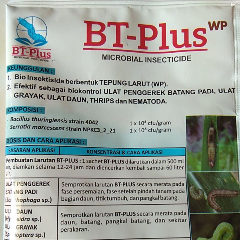 Jual BIO INSEKTISIDA bt-plus wp 50gr | Shopee Indonesia