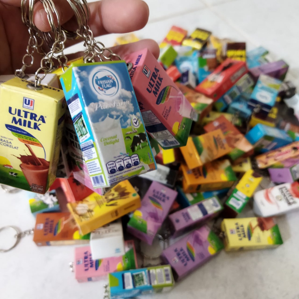 Jual Gantungan Kunci Kotak Susu Minuman Rokok Poki Miniatur Makanan ...